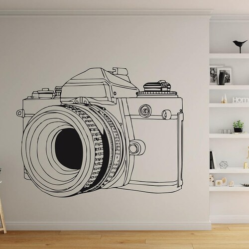 SLR Camera Decal Sticker Office Wall Sticker Kids Room Wall | Etsy