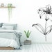 Lilly Wall Decal pretty Flowers , Vinyl Wall Decal, Living Room ...