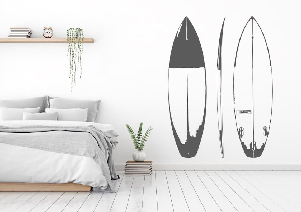 Surf Board Wall Decal3 X Surf Board Set Collection Wall - Etsy