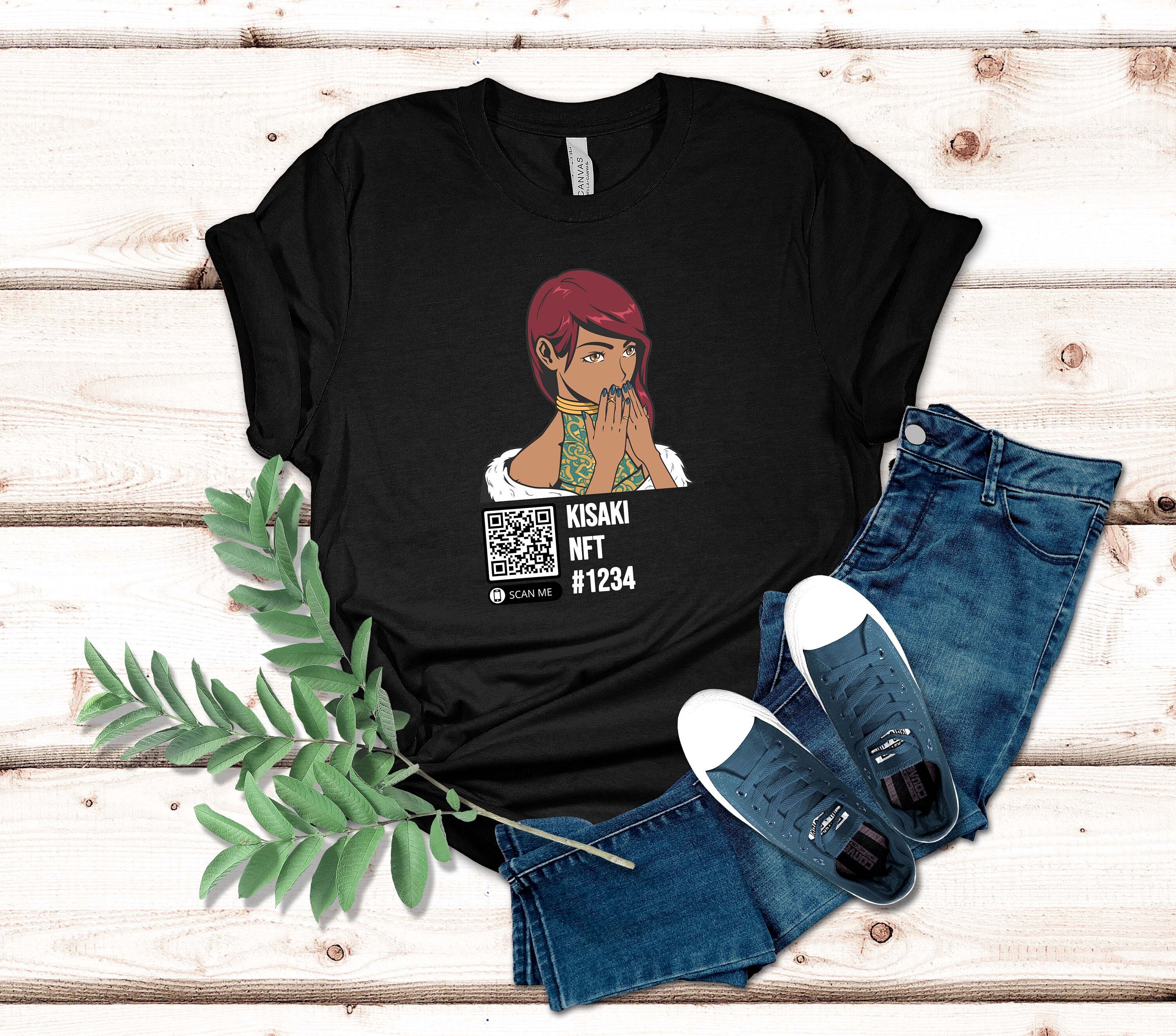 Print Your NFT Onto A T-shirt Unisex Tee QR Code Custom NFT Shirt ...