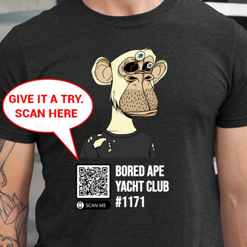 Print Your NFT Onto A T-shirt Unisex Tee QR Code Custom - Etsy