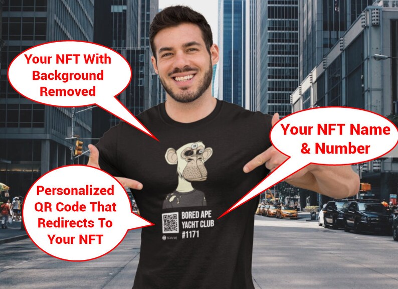 Print Your NFT Onto A T-shirt Unisex Tee QR Code Custom - Etsy