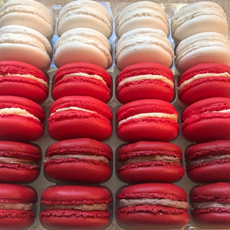 Pink and Red Macarons - Etsy UK