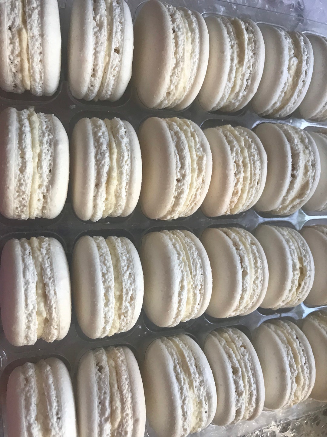 12 White Homemade Macarons, Wedding,birthday,baby Shower,cakes,sweets ...
