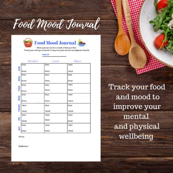 Food Mood Journal Pdf/digital Print - Etsy