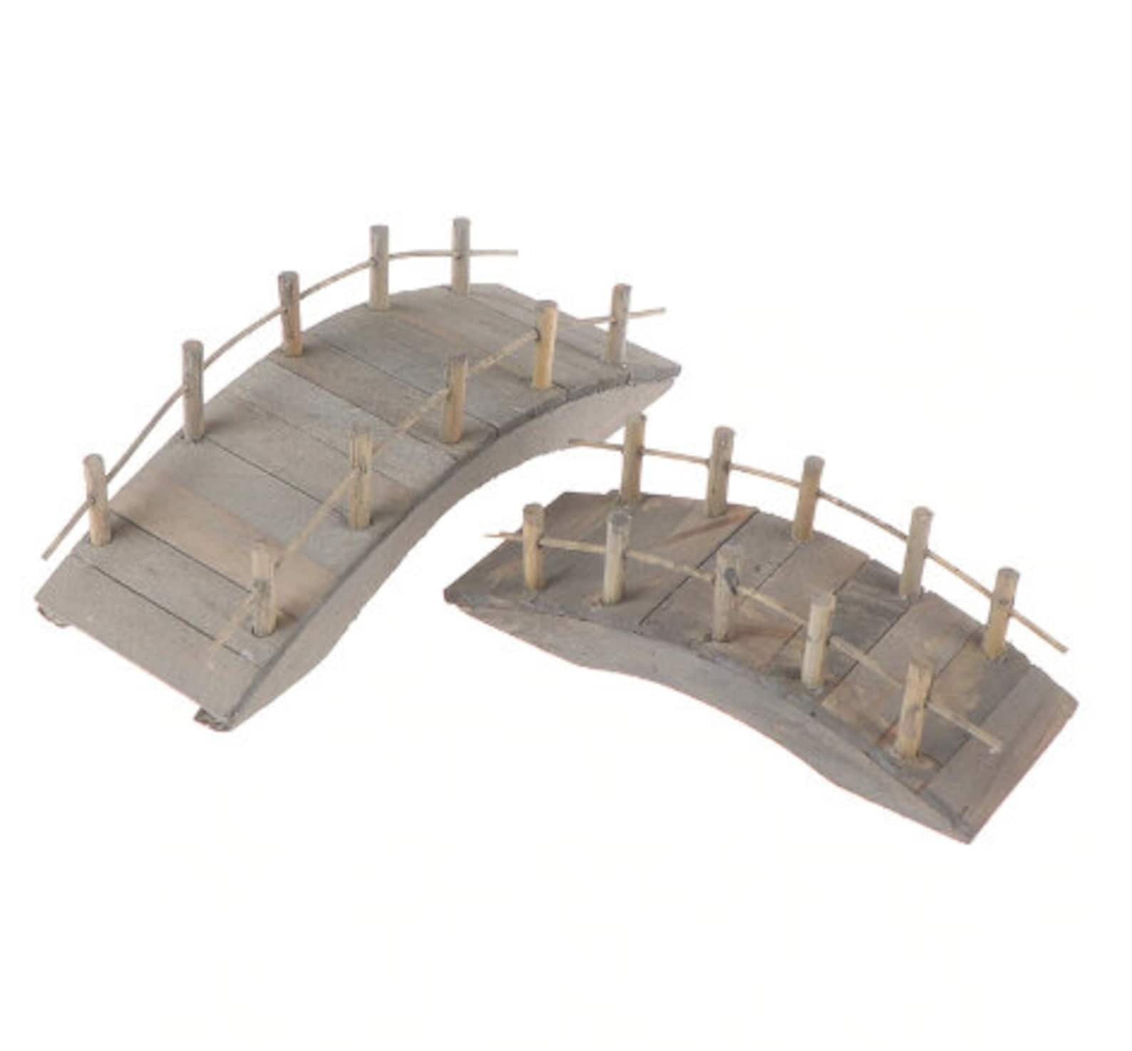 Dollhouse Garden Miniatures Bridge Mini Wooden Arch Bridge | Etsy