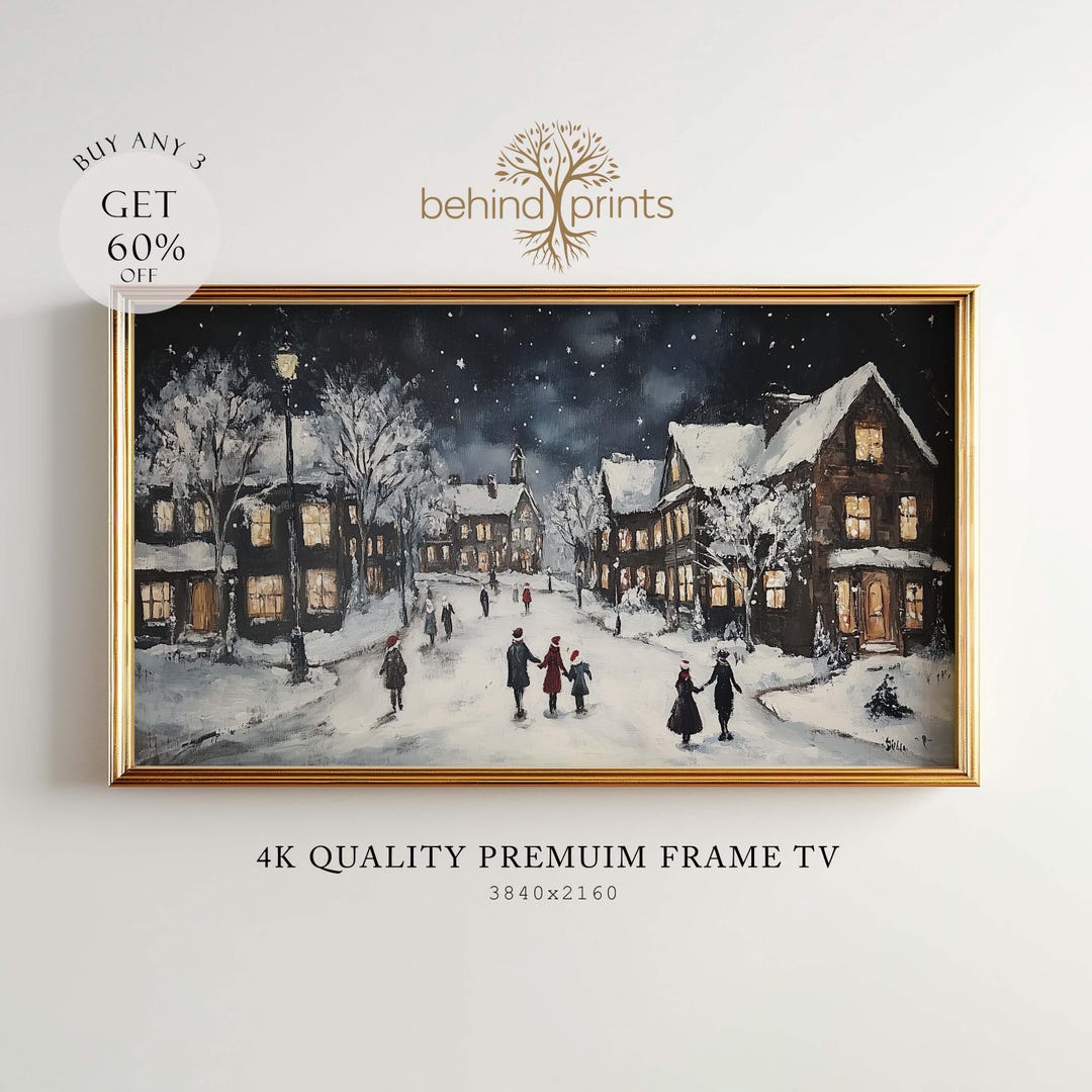 Christmas TV Frame Art: Holiday-themed Digital Print - 4K JPG, Samsung ...