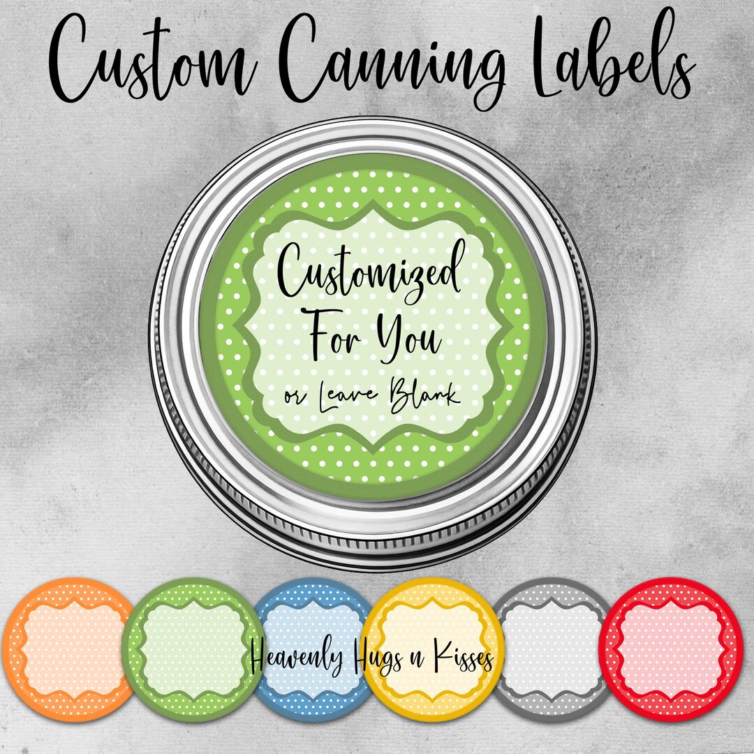Custom Canning Labels, Personalized Labels for Jars, Canning Stickers ...