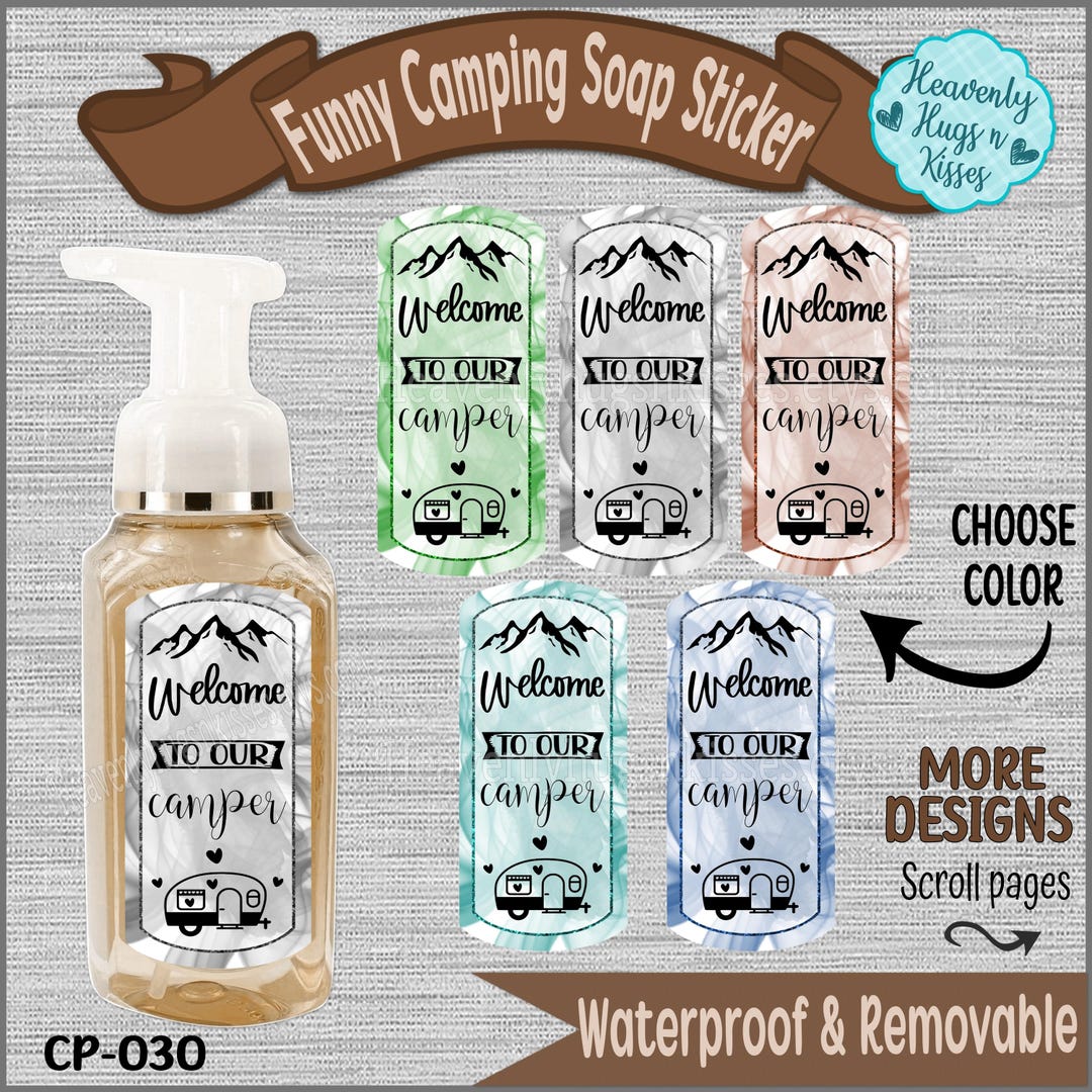 Camping Soap Labels, Welcome to Our Camper, Soap Stickers, Camping ...