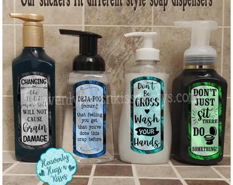 Automatic Soap Dispenser Sign: UV Print, Self Adhesive, Rigid Plastic ...