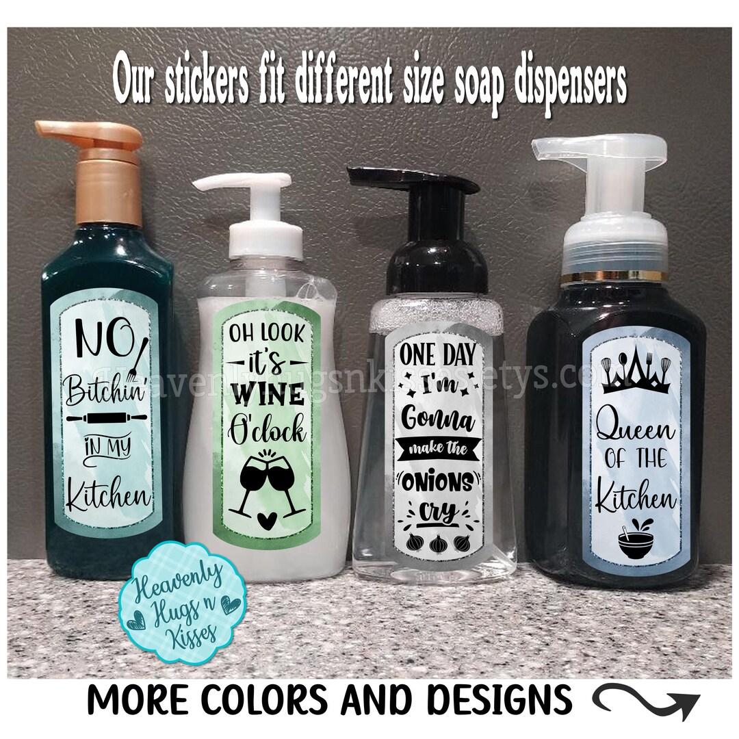 Waterproof Soap Label Queen of the Kitchen Soap Label Foaming Hand Soap ...