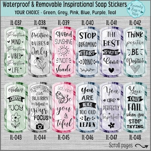 Inspirational Soap Labels Motivational Hand Soap Decals Foam Hand Soap ...
