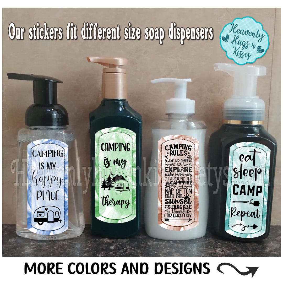 Waterproof Soap Labels Camping Rules Explore Stargaze Soap Decals Hand ...