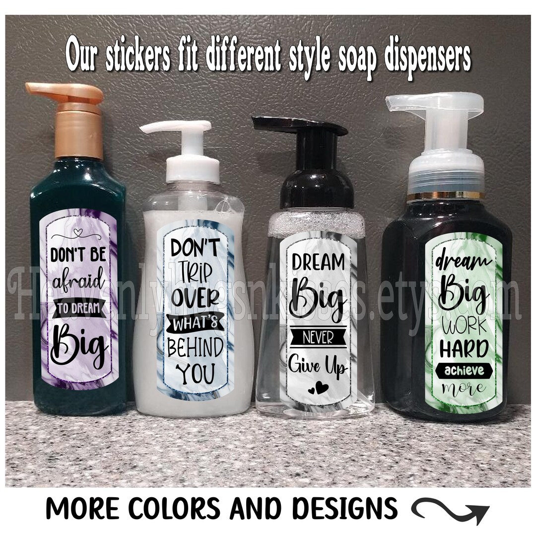Waterproof Soap Labels Dream Big Never Give up Inspirational Gift Foam ...