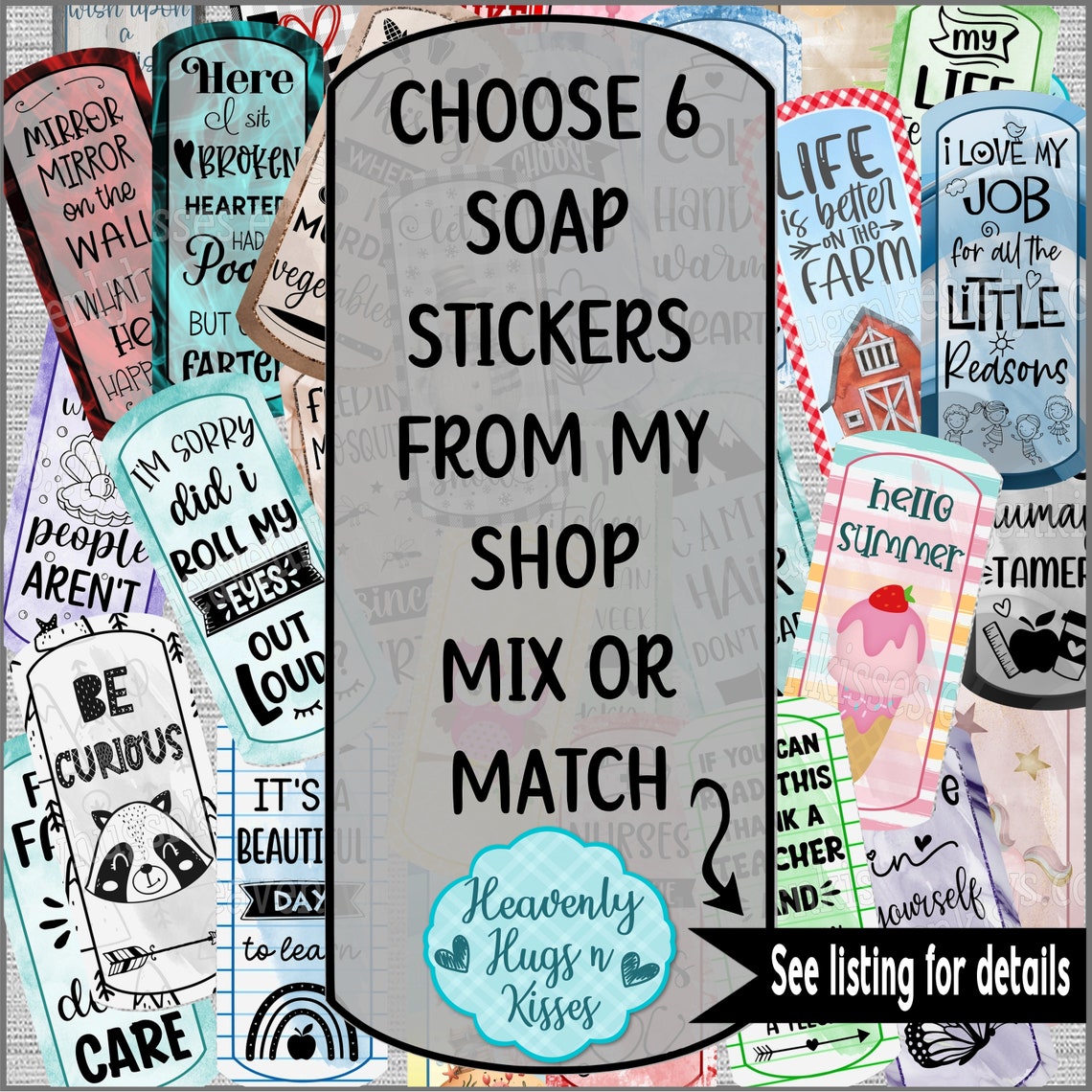 Nautical Soap Labels Sea Creature Hand Soap Decals Foam Hand Soap ...