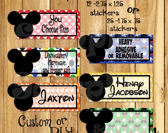 Minnie Mouse Custom Name Labels School and Daycare Labels Personalized ...
