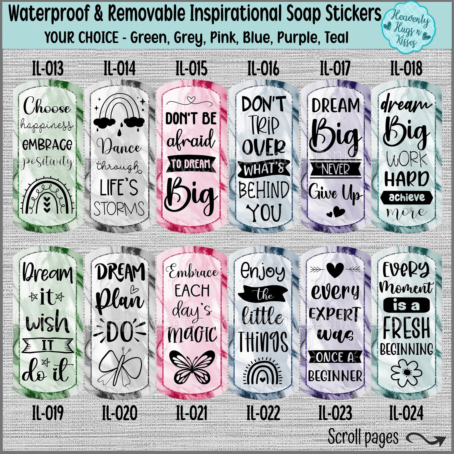 Inspirational Soap Labels Motivational Hand Soap Decals Foam Hand Soap ...