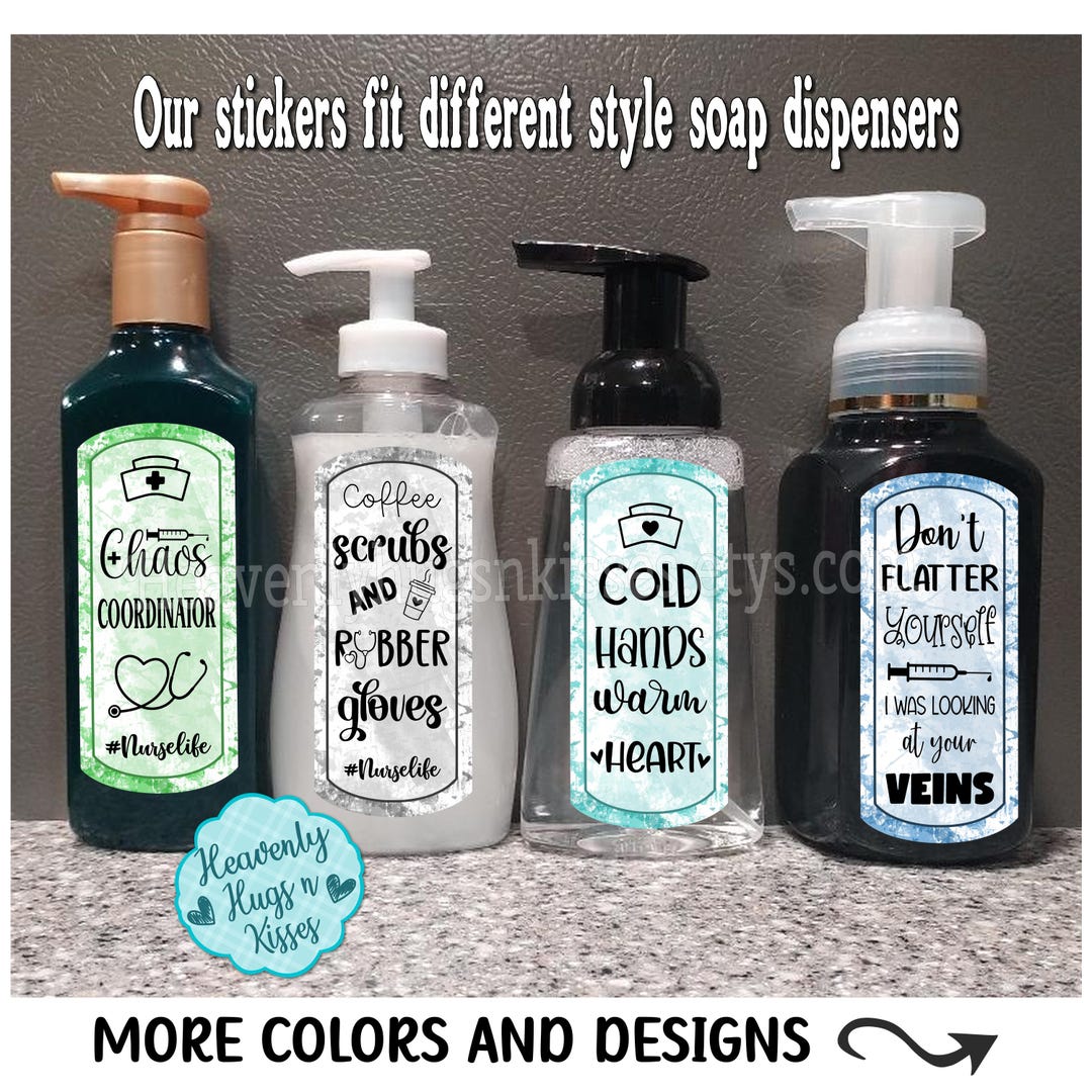 Waterproof Soap Label Coffee Scrubs Rubber Gloves Nurse Soap Label ...