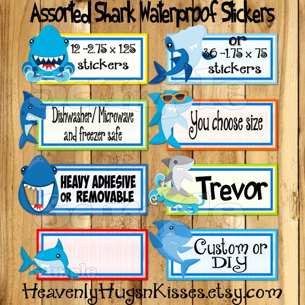 Baby Shark Waterproof Stickers - Etsy