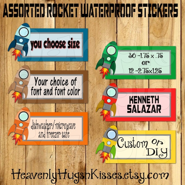 Rocket Name Tags - Etsy