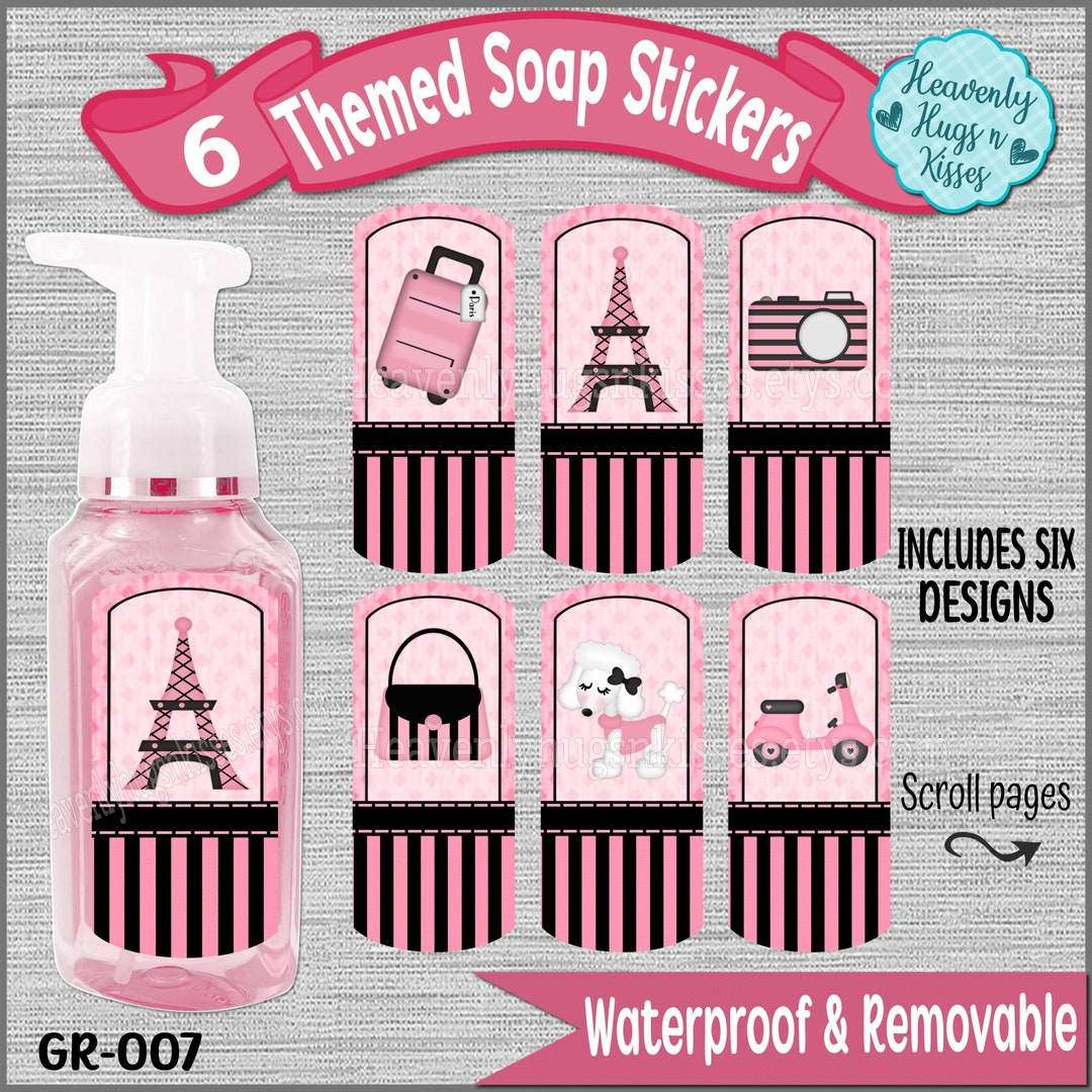 Paris Soap Label Paris Hand Soap Decal Foam Hand Soap Sticker Foaming ...