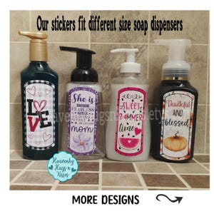 Month Soap Label Month Themed Hand Soap Decal Foam Hand Soap Sticker ...