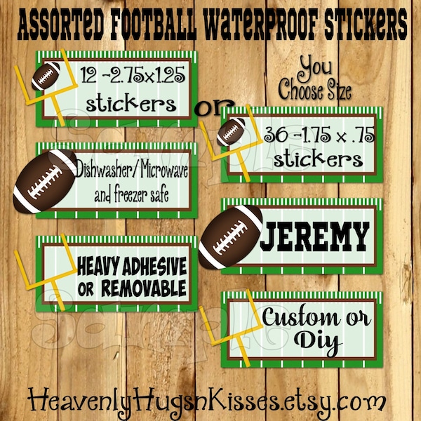 Football Waterproof Stickers - Etsy