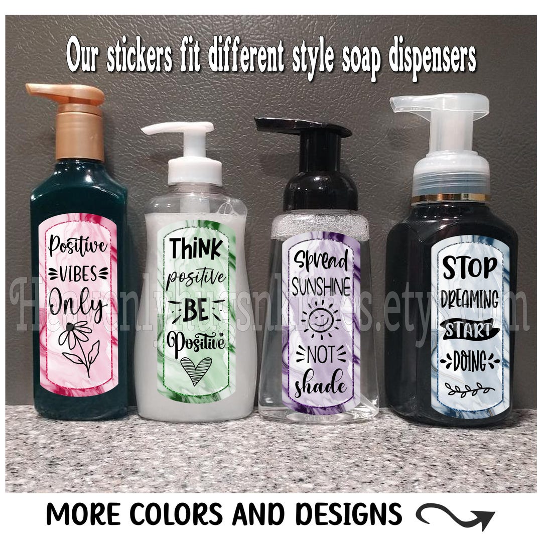 Waterproof Soap Labels Positive Vibes Only Inspirational Gift Foam Hand ...