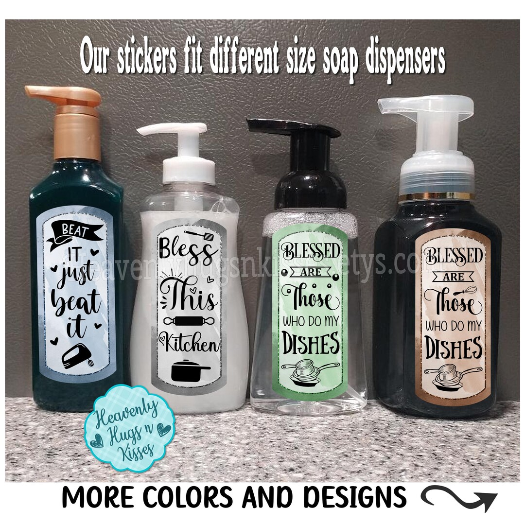 Waterproof Soap Labels Blessed Are Those My Dishes Soap Decal Foam Hand ...