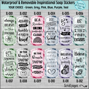 Inspirational Soap Labels Motivational Hand Soap Decals Foam Hand Soap ...