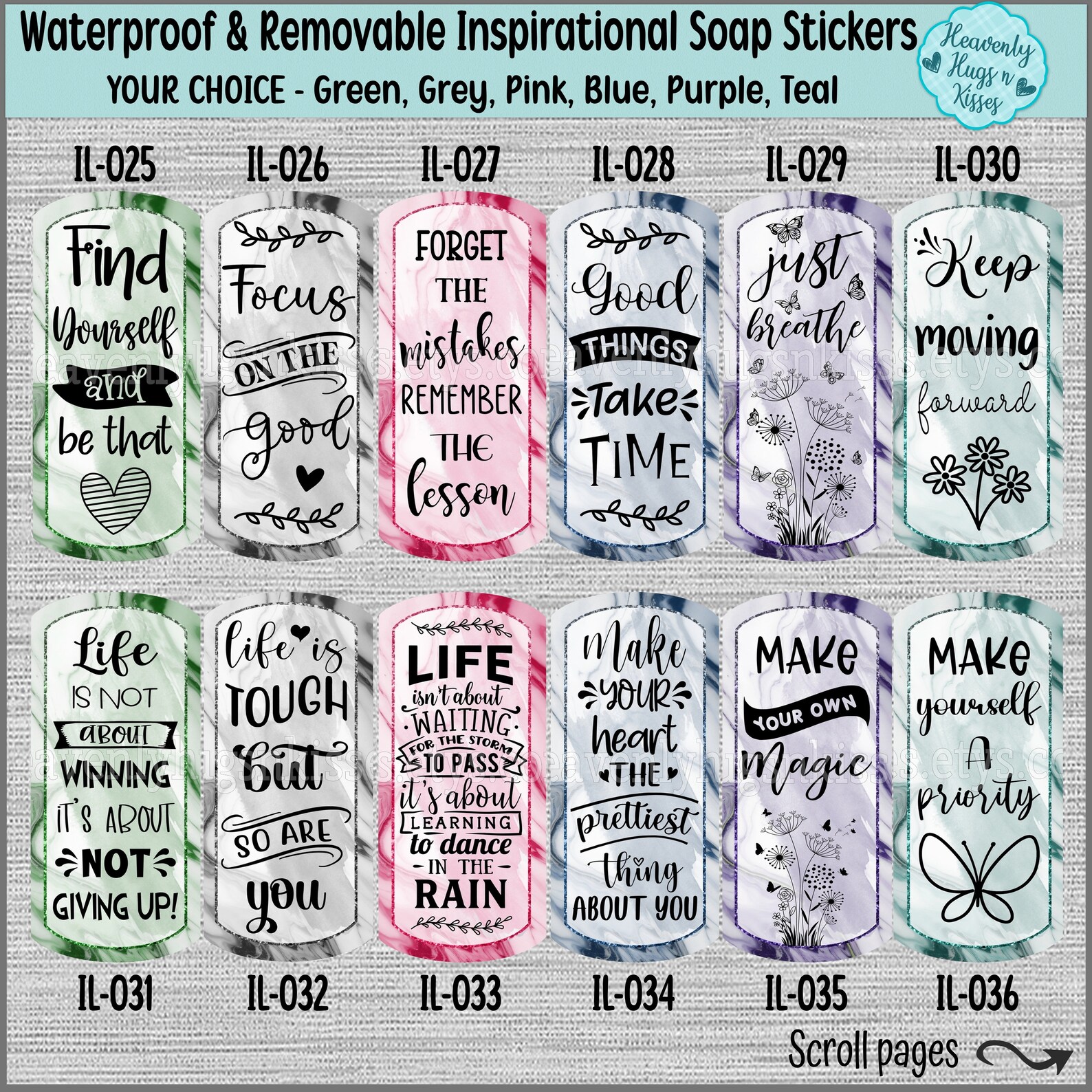 Inspirational Soap Labels Motivational Hand Soap Decals Foam Hand Soap ...