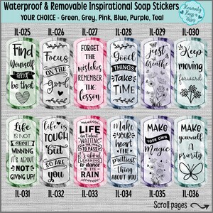Inspirational Soap Labels Motivational Hand Soap Decals Foam Hand Soap ...