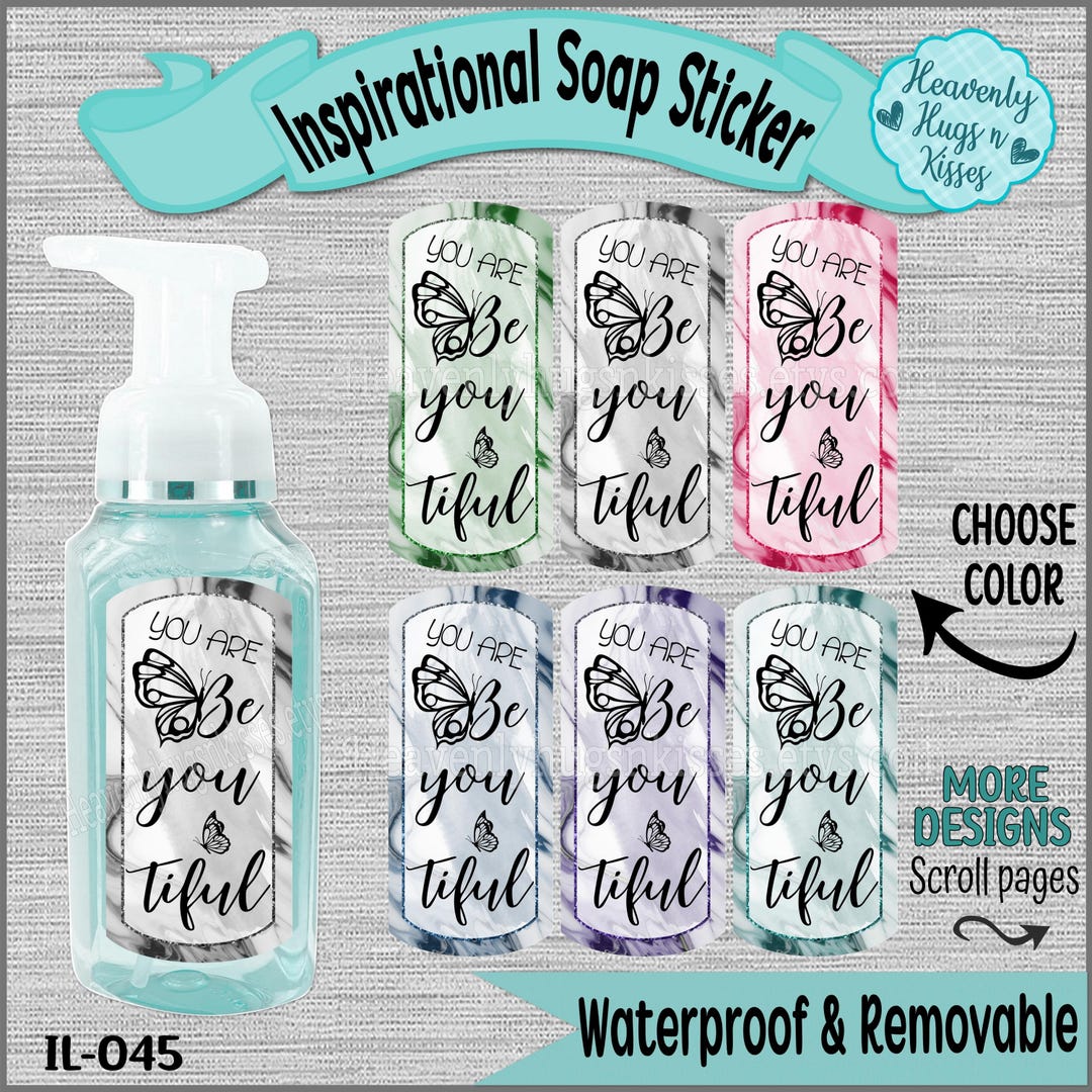Hand Soap Labels, You Are Beautiful, Inspirational Gift, Self Love ...