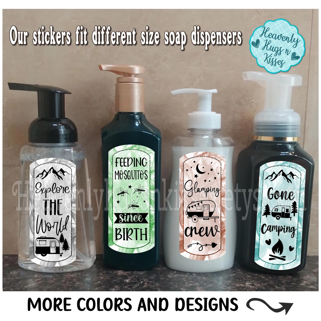Waterproof Soap Labels Glamping Crew Soap Decal Hand Soap Sticker ...