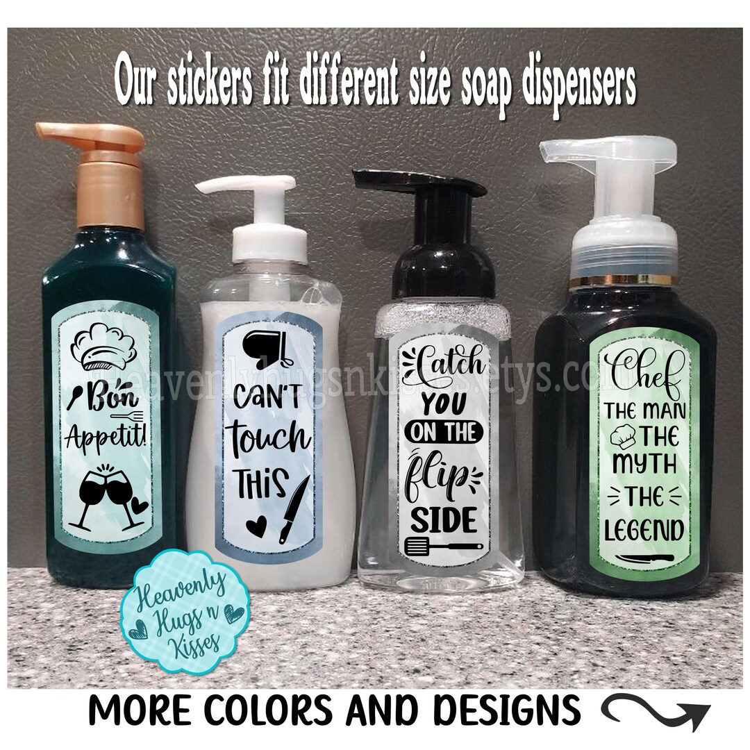 Waterproof Soap Labels Bon Appetit Soap Decal Foam Hand Soap Stickers ...
