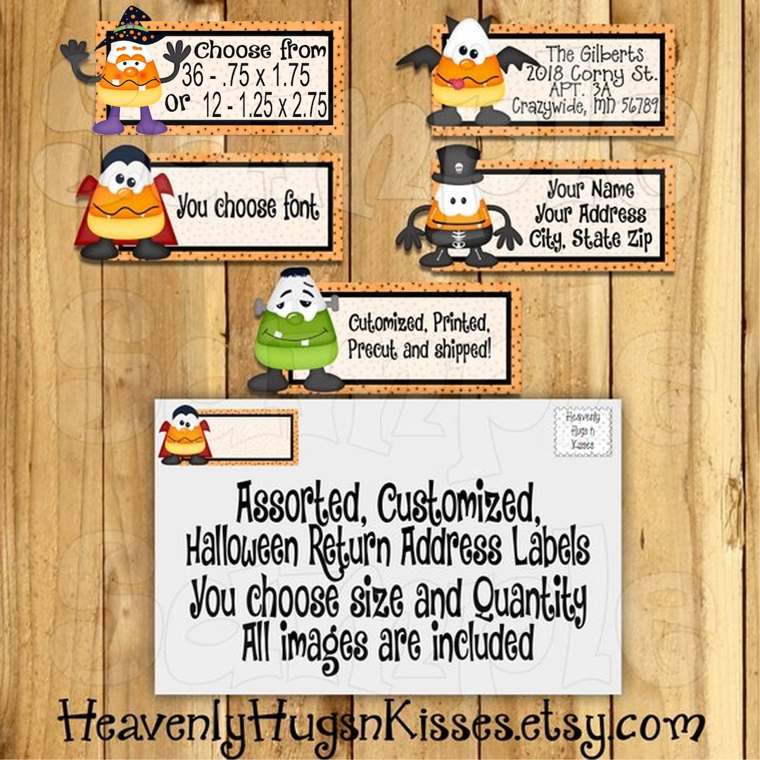 Custom Halloween Address Labels Halloween Party Address Stickers ...