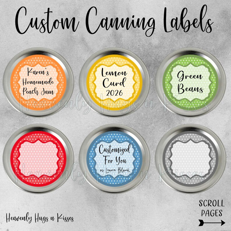 Custom Canning Labels, Personalized Labels for Jars, Canning Stickers ...