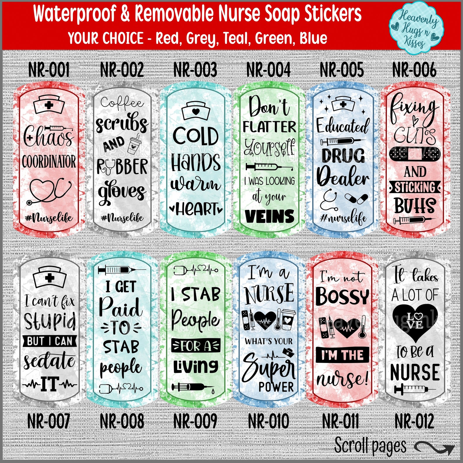 Waterproof Vinyl Labels, Nurse Life is the Best Life, Nurse Soap Label ...
