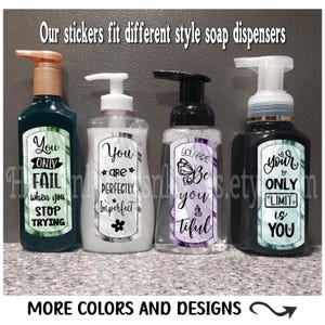 Inspirational Soap Labels Motivational Hand Soap Decals Foam Hand Soap ...