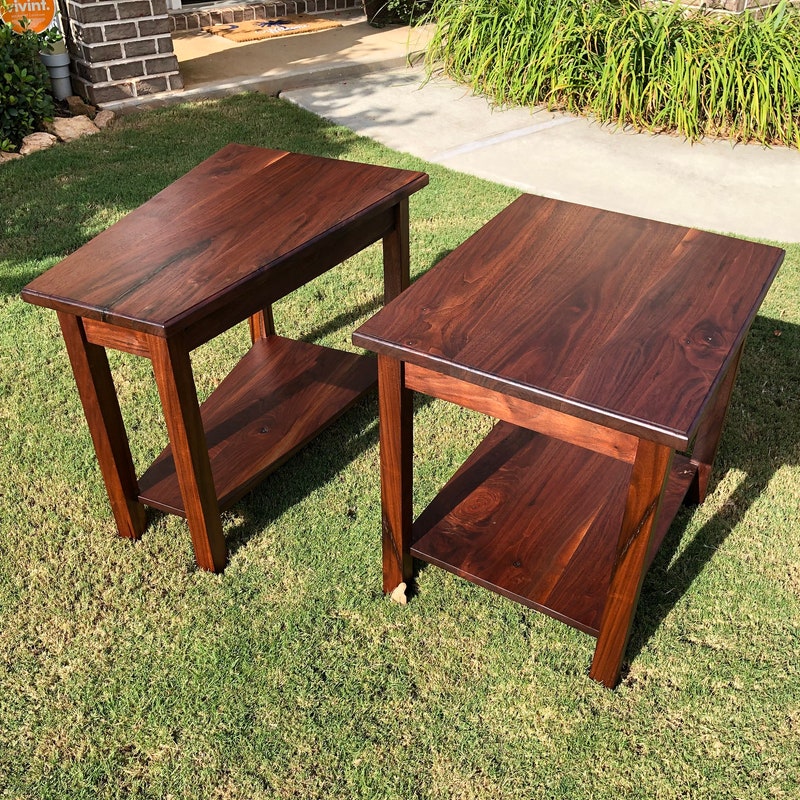 Walnut End Table - Etsy