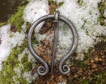 Handmade Blacksmith Forged Steel Iron Brooch Fibula | Etsy