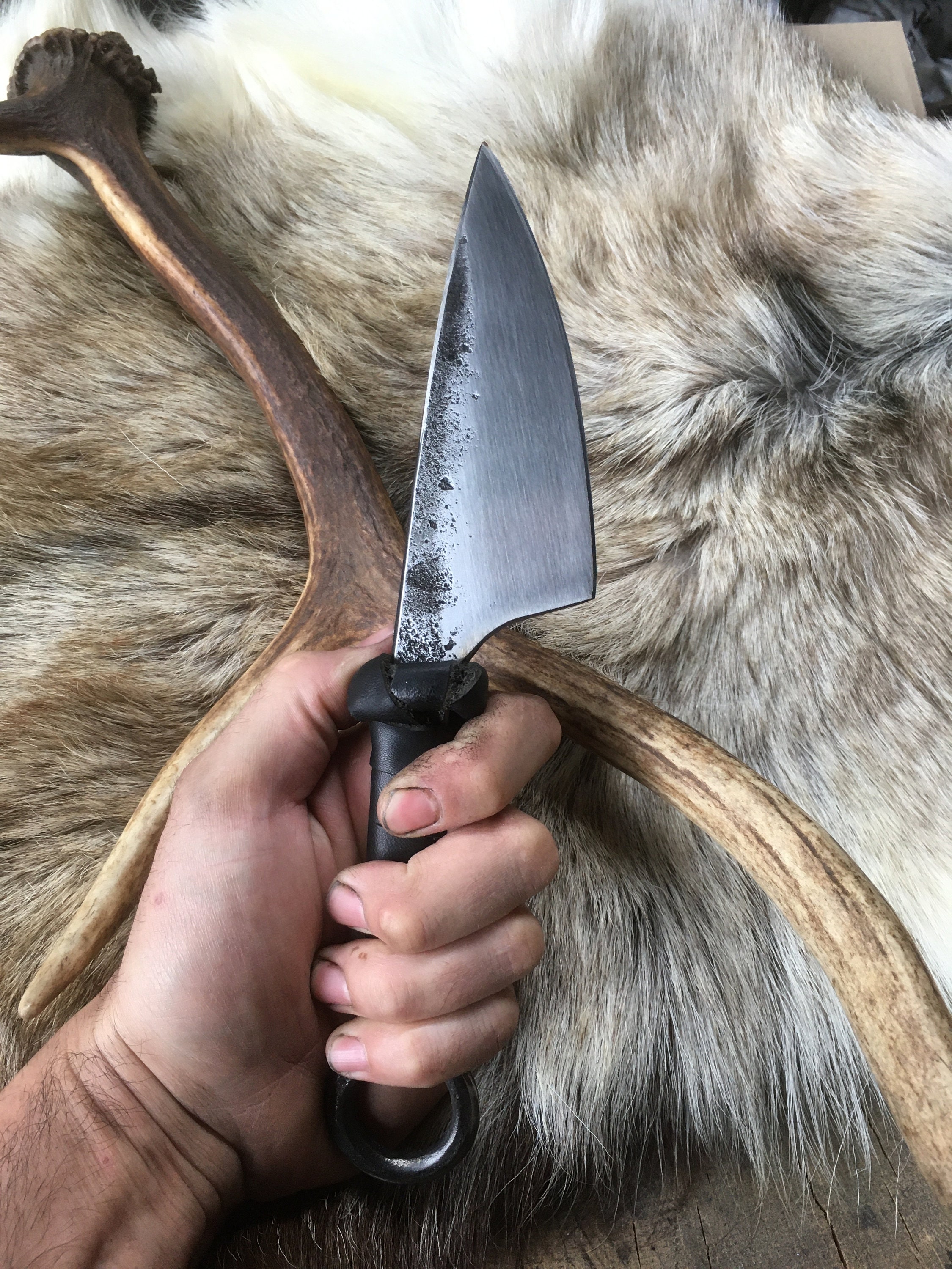 Celtic Knife Handmade Forged Blacksmith Gaul Iron Steel - Etsy