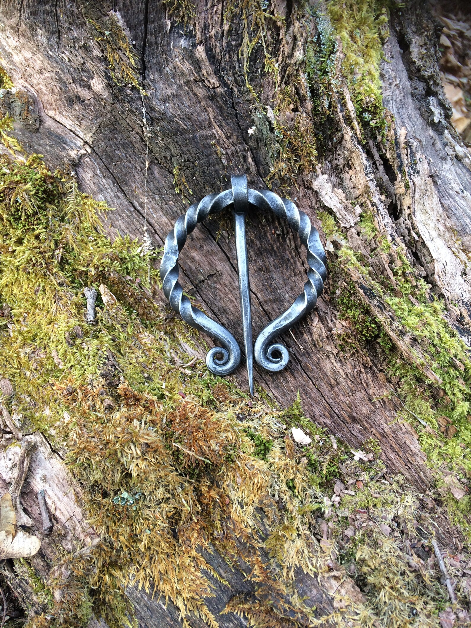 Handmade Blacksmith Forged Steel Iron Brooch Fibula - Etsy