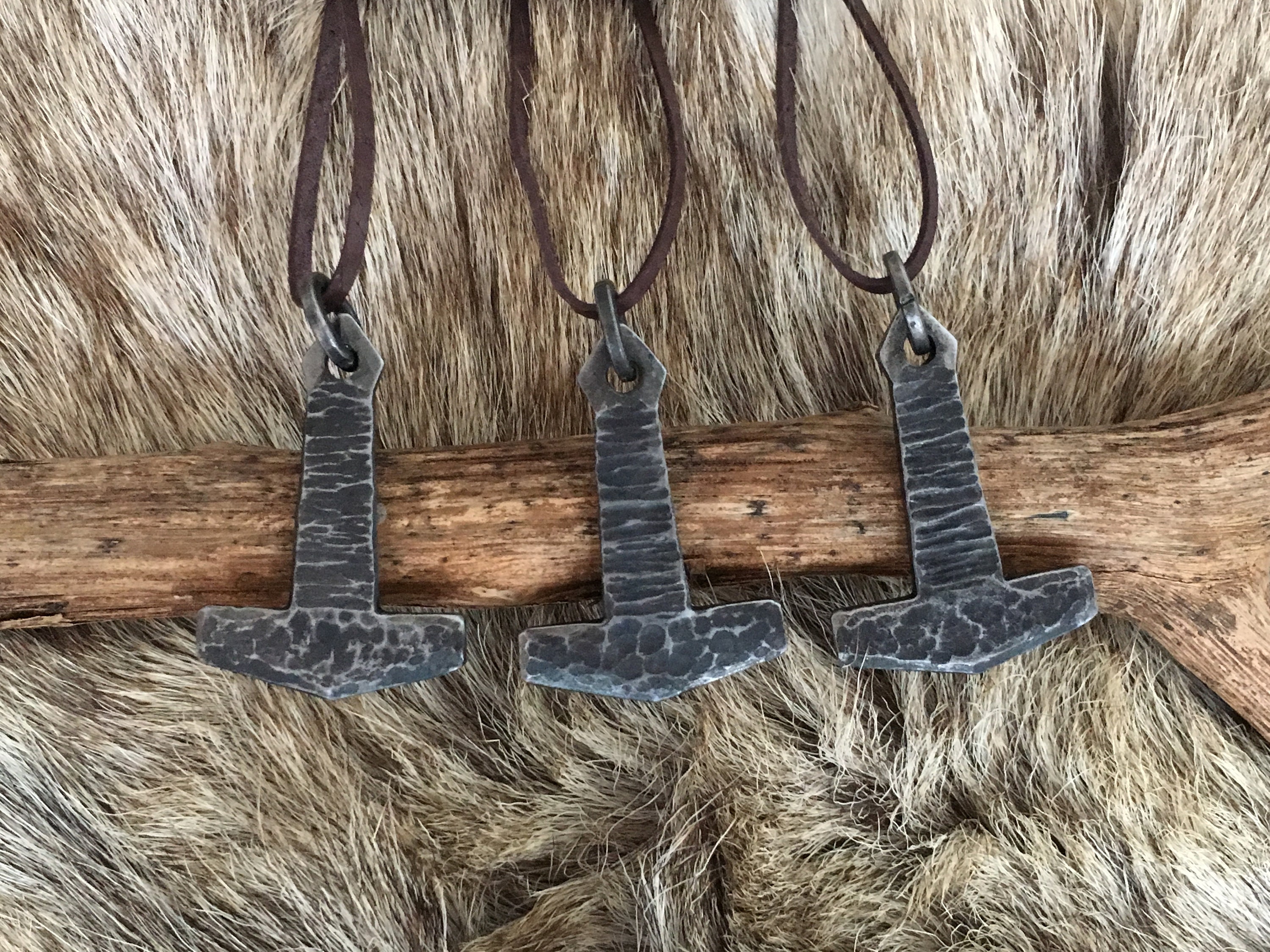 Thor Hammer Handmade Forged Pendant Mjolnir Norse Mythology | Etsy