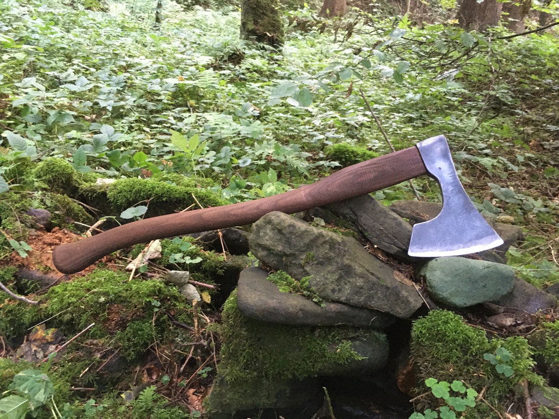 Hand Forged Medieval Axe, High Carbon Steel, Ash Wood Handle - Etsy