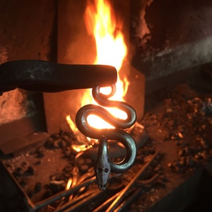 Handmade Steel Wall Hanger, Forge, Blacksmith, Iron, Snake, Serpent ...
