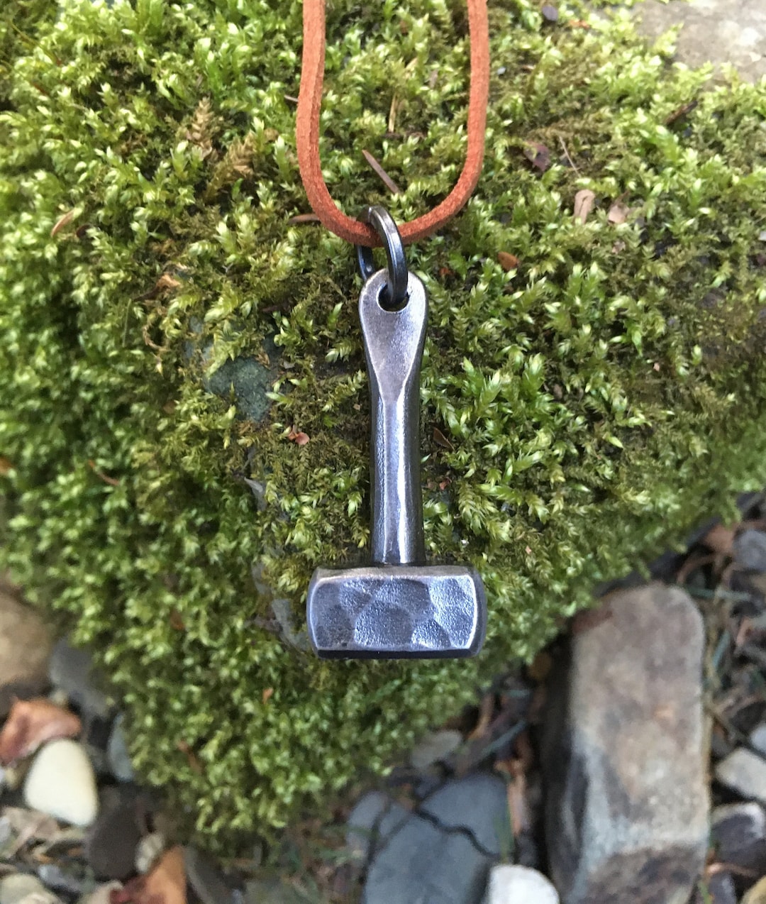 Forge Steel Hammer, Blacksmith Iron Pendant, Handmade Amulet, Thor ...