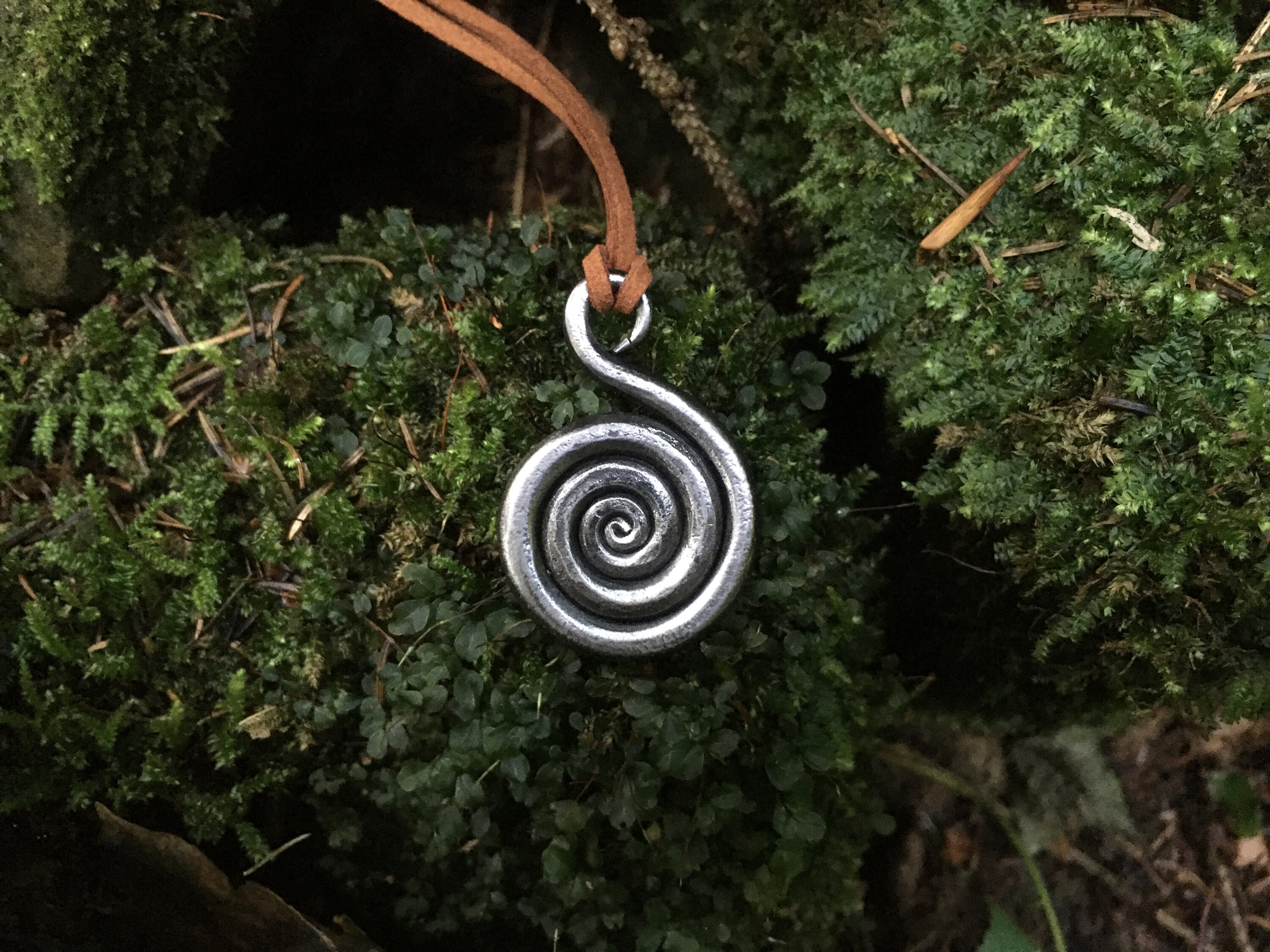 Spiral Pendant Handmade Forged Jewellery Blacksmith Iron Steel - Etsy