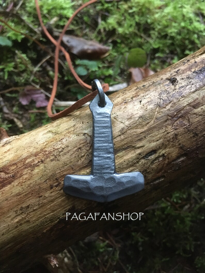 Thor Hammer Handmade Forged Pendant Mjolnir Norse Mythology - Etsy