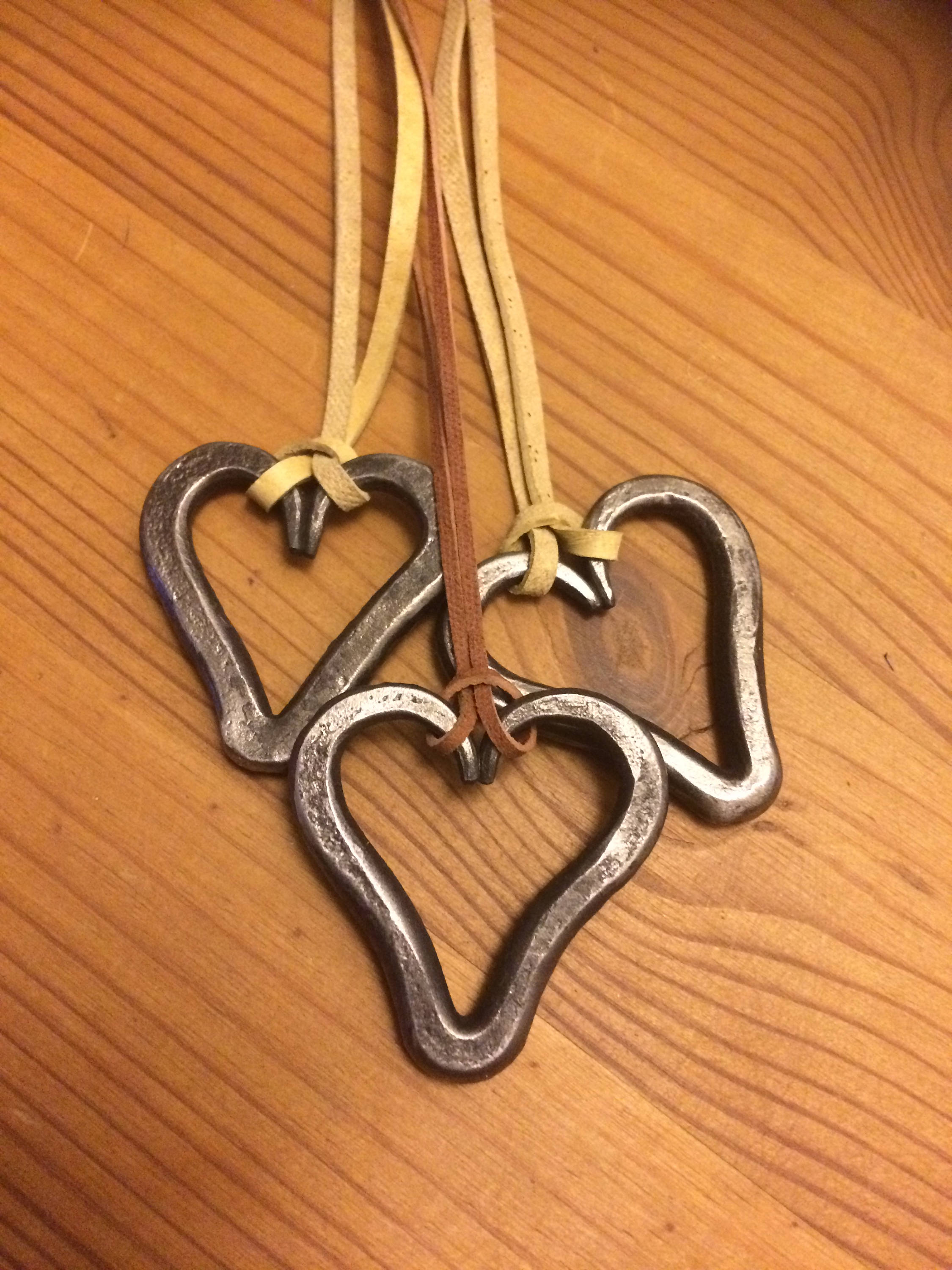 Heart Pendant Handmade Forged Blacksmith Jewellery Iron | Etsy